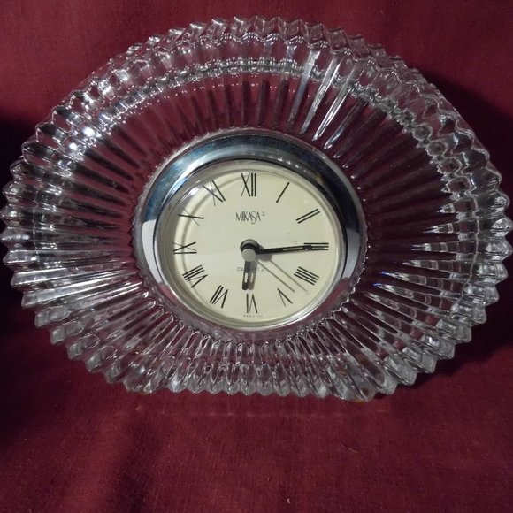 Mikasa | Wall Decor | Mikasa Crystal Mantle Clock Diamond Fire 8 Long ...